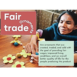 Yeti Christmas Ornament, Sasquatch, Big Foot - Felt Ornaments 2023 - Fair Trade, Hand Felted Made in Nepal - Comes in an Organza Bag so It's Ready for Giving