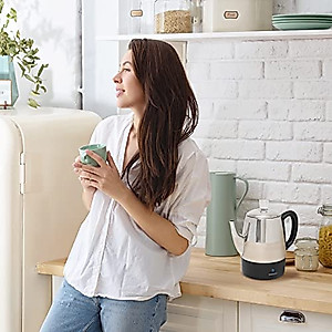 Mixpresso Electric Percolator Coffee Pot | Stainless Steel Coffee Maker | Percolator Electric Pot - 4 Cups Stainless Steel Percolator With Coffee Basket