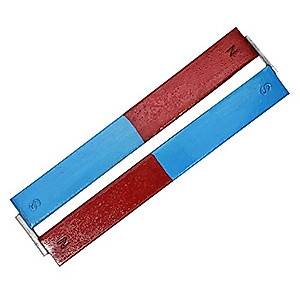 2PK Bar Magnets, 6 Inch - N/S - Includes Keepers - Chrome Steel - Eisco Labs