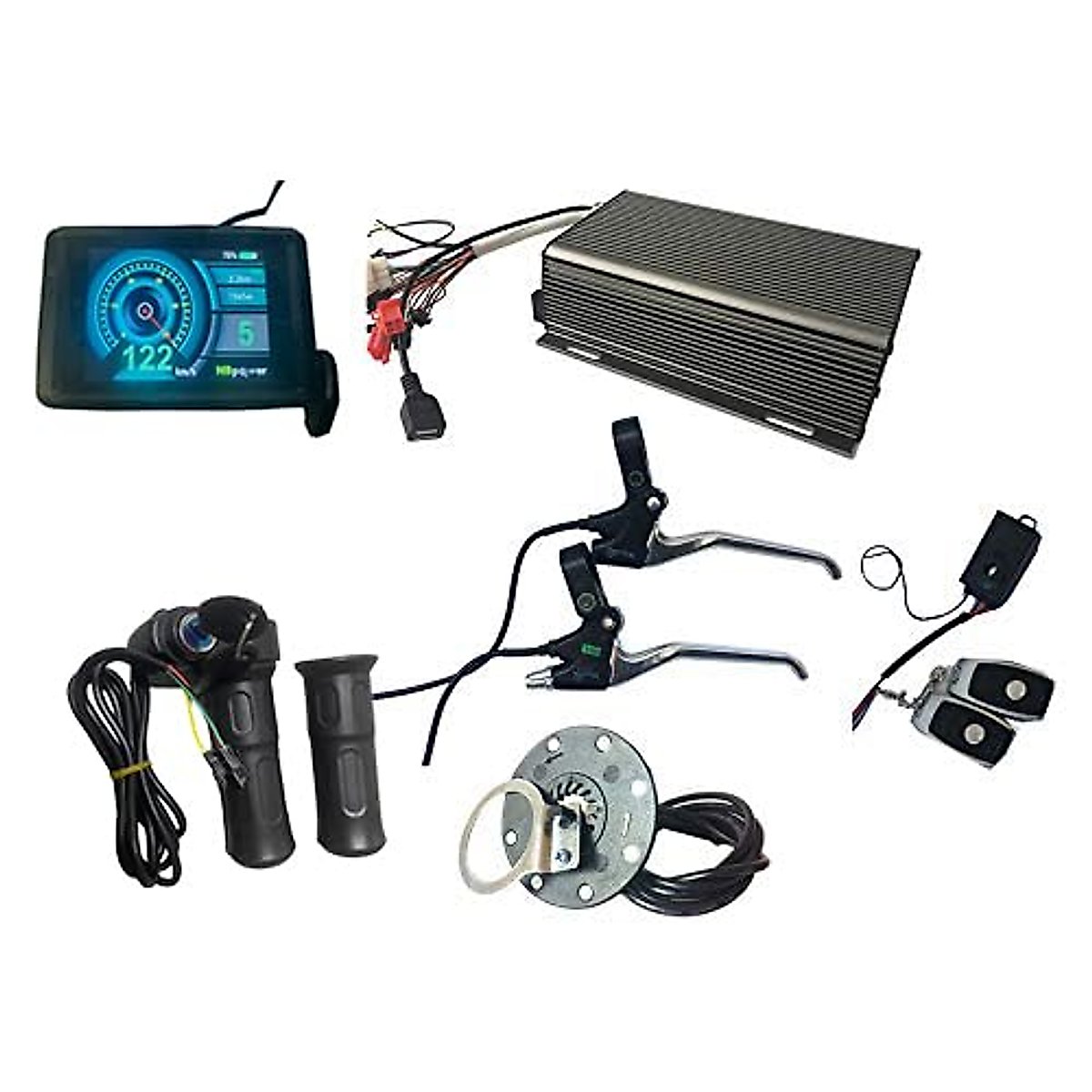 NBPOWER Programmable! TFT color display,48V-72v 150A 8000w electric bike controller sine wave system MQCON setting sabovton controller with brake,throttle,Pas and alram