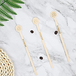 Wooden Coffee Stirrer Sticks Disposable Environmentally Friendly Biodegradable Cafe Grade Beverage Stir Sticks for 7 InchCoffee Milk Cocktail Tea (100PCS)