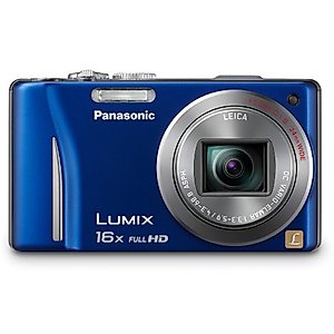 Panasonic Lumix DMC-ZS10 14.1 MP Digital Camera with 16x Wide Angle Optical Image Stabilized Zoom and Built-In GPS Function (Blue)