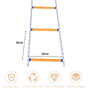 Emergency Fire Escape Ladder, 49.2FT Rope Ladder, Flame Resistant Safety Extension Ladder with 2 Hooks, Fast to Deploy Sturdy and Strong Portable and Reusable 2 Story,Weight Capacity up to 2000 LB