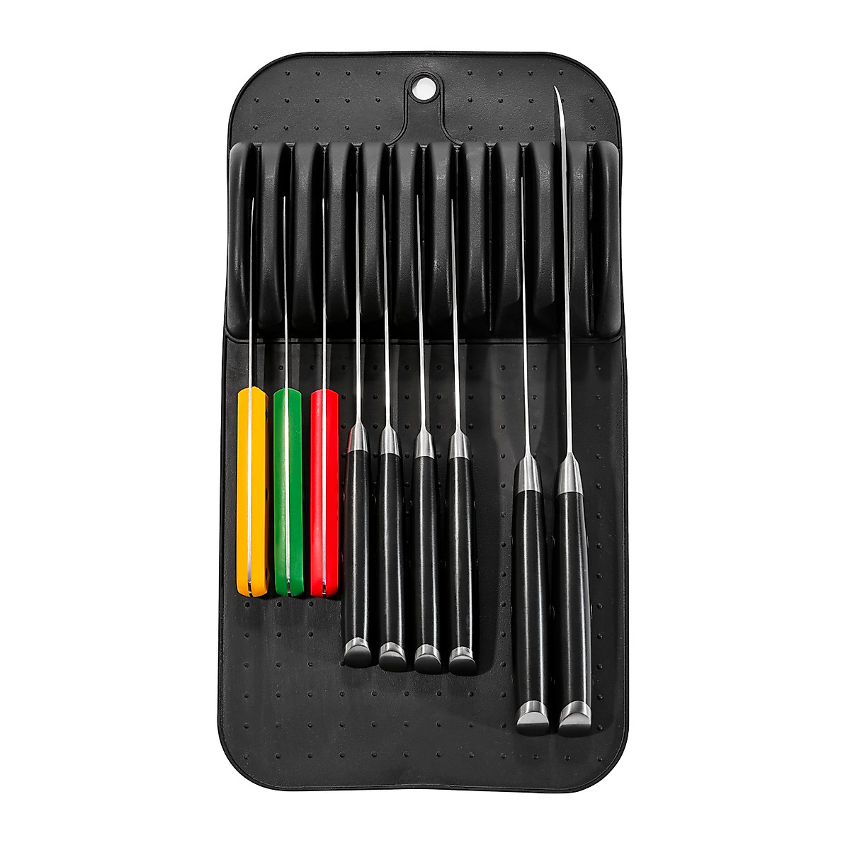 Madesmart Antimicrobial Classic Large Knife Mat Soft-Grip, Non-Slip Drawer, Long-Lasting Home Organization, EPA Certified, Carbon