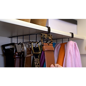 Spark Innovators Nook Hooks, Under Cabinet Storage Hooks, Holds Mugs, Utensils, Coffee Cup, Fits Shelves up to 1", No Installation, 3 Pack