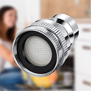 Dreyoo 2 Pcs Dishwasher Faucet Adapter, Dishwasher Snap Adapter Connection 15/16-27Male or 55/64-27Famale Chrome (With Filter)