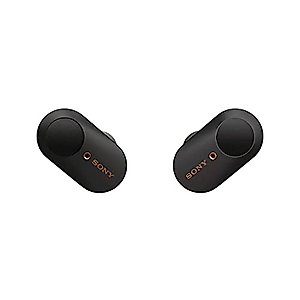 Sony WF-1000XM3 Truly Wireless Noise Cancelling Headphones with Mic, up to 32 Hours Battery Life, Stable Bluetooth Connection, Wearing Detection with Alexa Built-in - Black (Renewed)