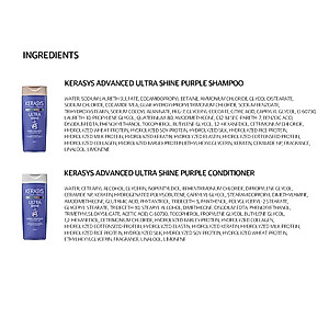 Kerasys Advanced Keratin Ceramide Ampoule Clinic for Blonde Hair Ultra Shine Purple 6.7 fl oz / 200 ml (Shampoo + Conditioner Set)