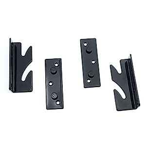 T Tulead Bed Rail Brackets Cold-Rolled Steel Bed Rail Fittings Bed Frame Connectors 3.3-Inch Bed Rail Hooks,with Screws