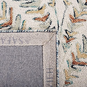 Safavieh Capri Collection 6' x 9' Ivory/Green CPR208B Handmade Premium Wool Living Room Dining Bedroom Area Rug