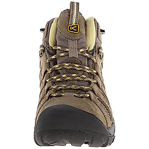 KEEN Women's Voyageur Mid Height Breathable Hiking Boots, Brindle/Custard, 9 Medium US