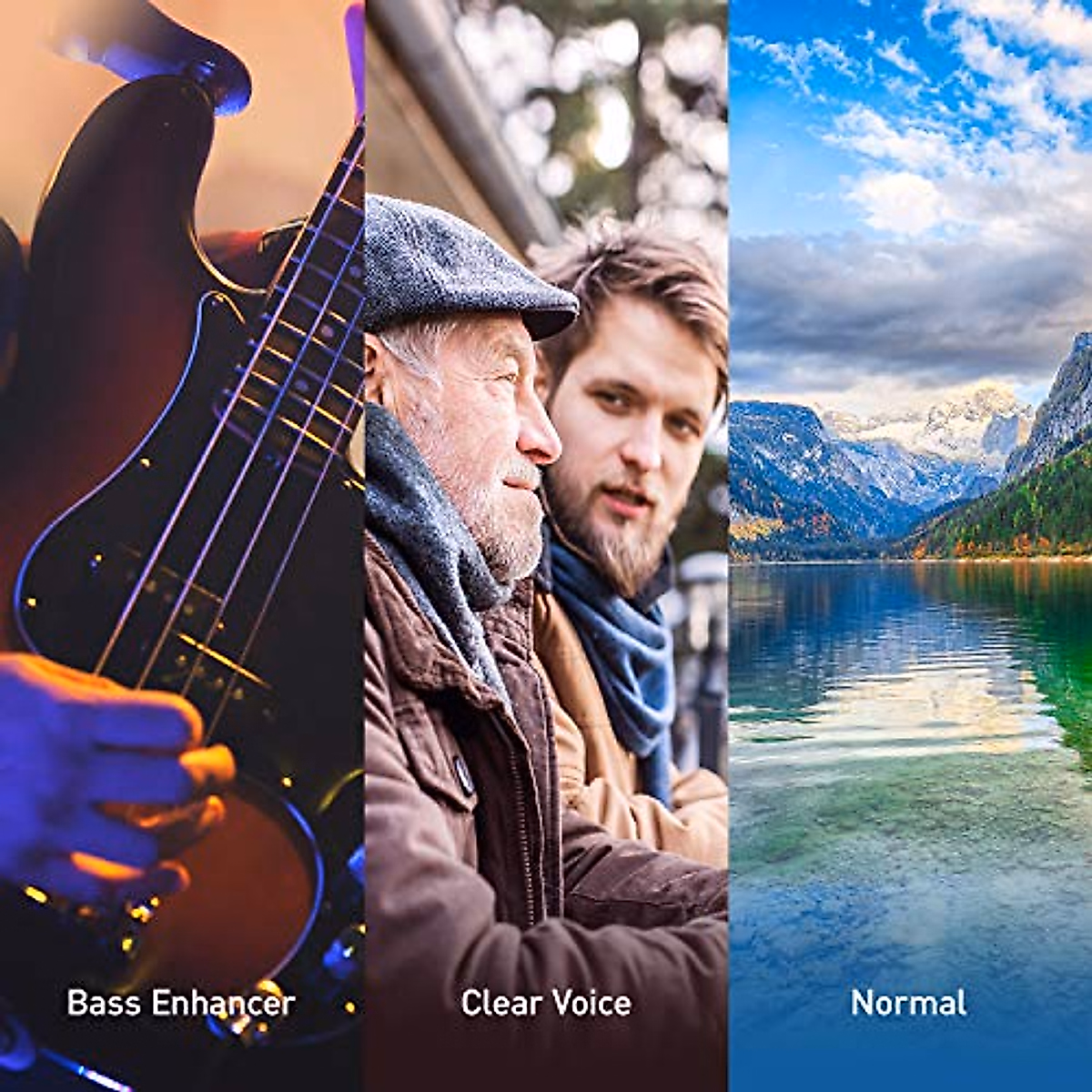 Panasonic Premium Hi-Res Wireless Bluetooth Over The Ear Headphones with 3D Ear Pads and 3 Sound Modes - RP-HD305B-A (Blue)