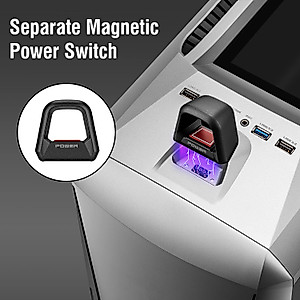 Segotep M600 Mid-Tower ATX Gaming PC Case w/Fantasy ARGB Skylight & ARGB Front Panel, Separate Magnetic Power Switch, USB 3.0 Tempered Glass Phantom Black Computer Case