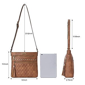 CLUCI Leather Backpack Purse for Women Crossbody Bags Purses for Women, Leather Messenger Tassel Bag