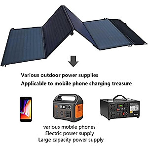 Solar Panels 60W Portable Solar Charger Foldable Solar Panel with USB Dc Port Waterproof for Travel Camping Garden USB Devices
