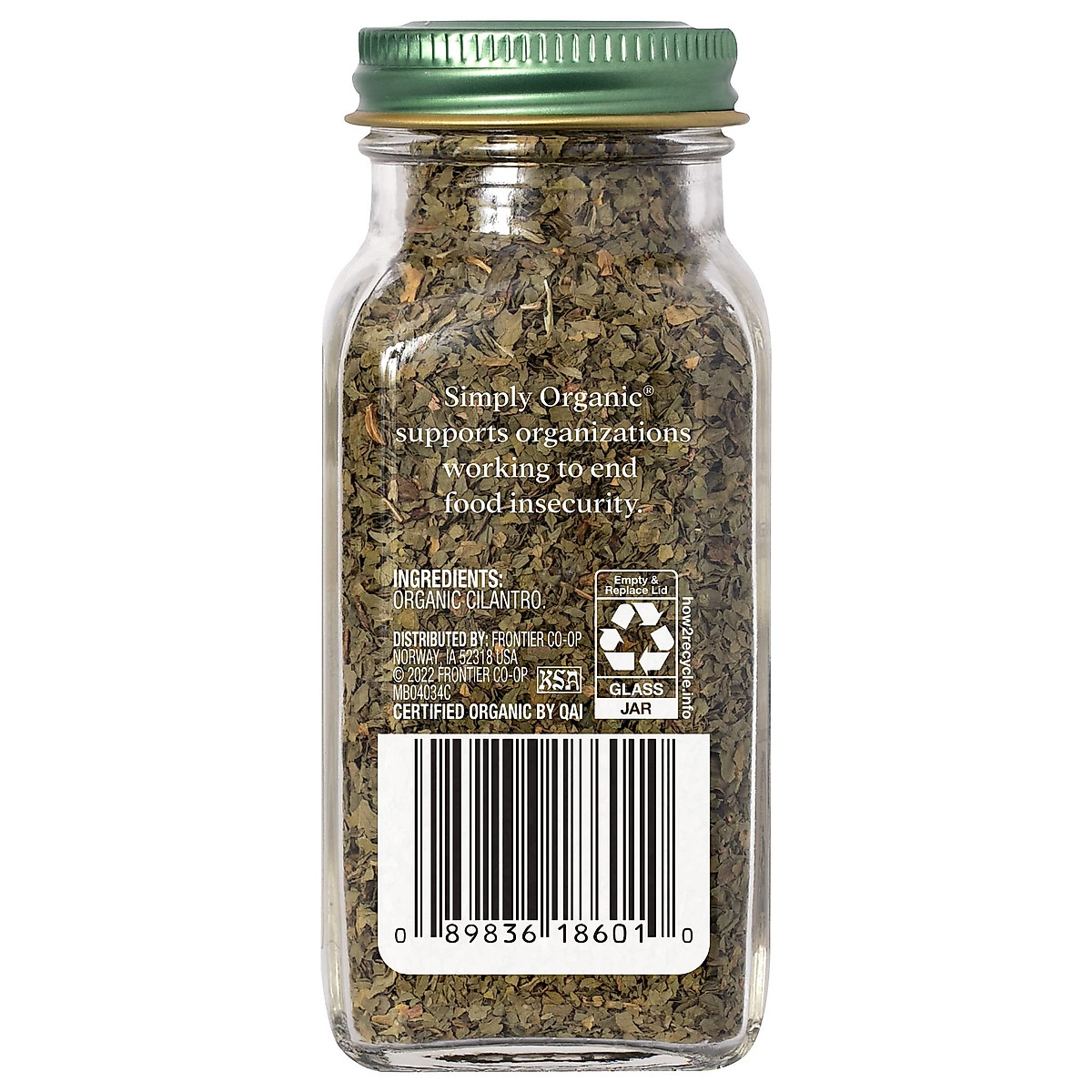 Simply Organic Cilantro Leaf, Cut & Sifted, Certified Organic | 0.78 oz | Coriandrum sativum L.