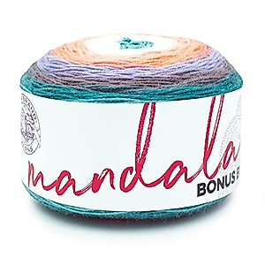 Lion Brand Yarn Mandala Bonus Bundle Yarn, Yarn for Knitting, Crocheting, and Crafting, 1 Cake, Pegasus