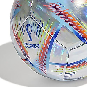 adidas unisex-adult FIFA World Cup Qatar 2022 Al Rihla Training Foil Soccer Ball, Multicolor/Pantone, 5