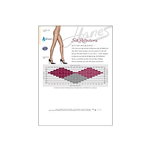 Hanes Women's Control Top Reinforced Toe Silk Reflections Panty Hose, Quick Silver, E/F