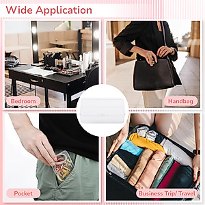 BATTIPAW 12PCS Hair Tie Organizer, Transparent Mini Storage Box, Rectangle Clear Plastic Storage Container, Portable Small Items Holder with Lid for Home, Offices, Business Trips, Travels (12PCS)