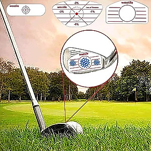 Golf Driver Impact Tape Labels 180Pcs Golf Impact Stickers Golf Clubs Labels for Swing Training Irons and Woods Iron Ball Hitting Recorder Standard Irons Woods Sticker,Training Aids for Swing Practice