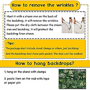 Green Tropical Palm Leaves Picture Photography Backdrop Vinyl 7x5ft Jungle Safari Plants Photo Background for Hawaiian Luau Party Decor Banner Birthday Baby Shower Supplies