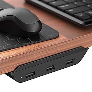 USB Multi Port Desktop Power Station QC3.0 Powered USB Hub Fast Charging 3 Port Desk Mounted Multi Charger (QuickCharge 3.0) Desktop Power Station - Compatible with All LG and Samsung Models (36W)