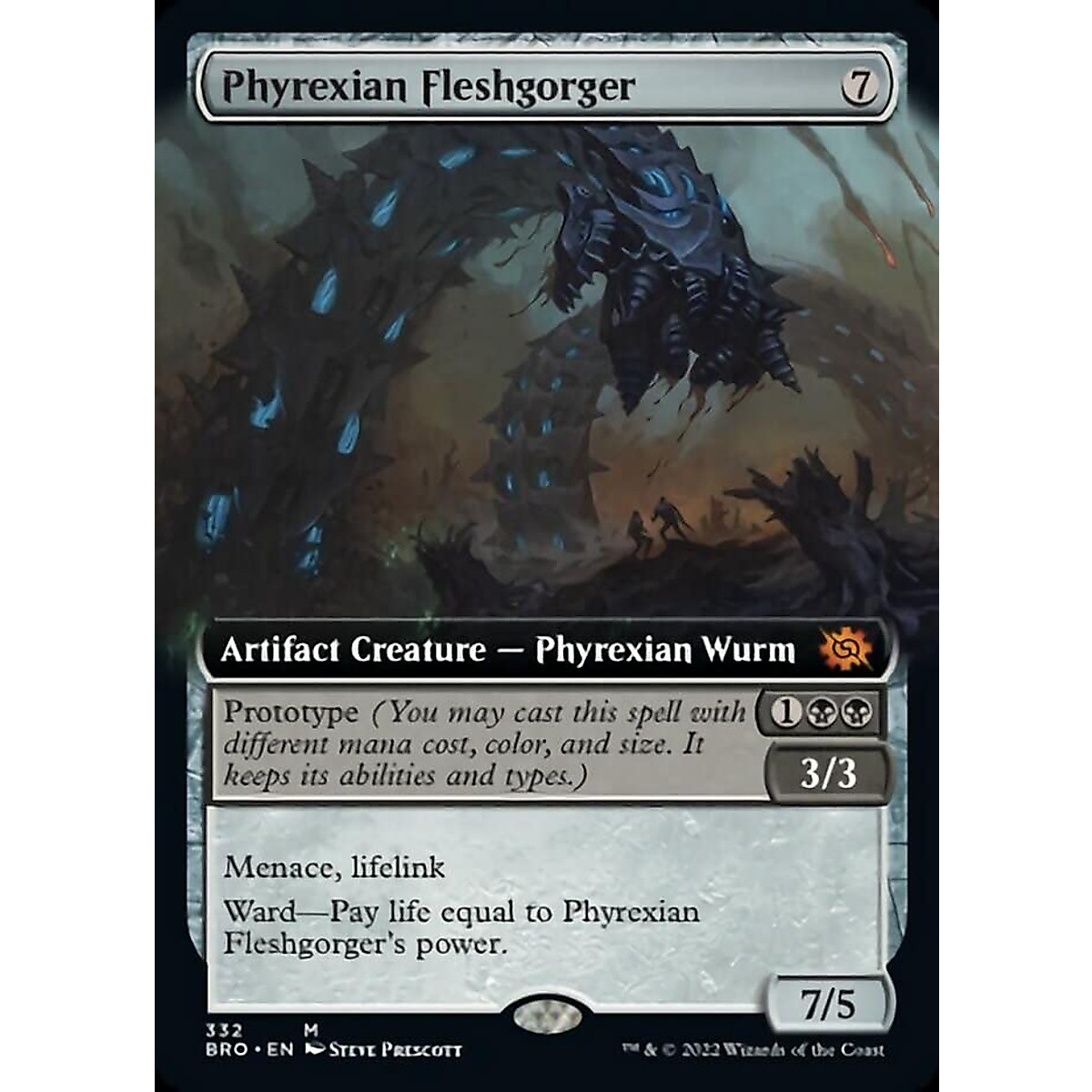 Magic: the Gathering - Phyrexian Fleshgorger (332) - Extended Art - The Brothers' War