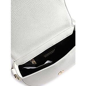 Versace Jeans COUTURE WHITE CROSSBODY MINIBAG WITH GOLD BAROQUE LOGO BUCKLE AND ADJUSTABLE SHOULDER STRAP 74VA4BF2ZS413