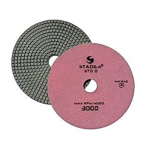 Stadea PPW250B Diamond Polishing Pad 7 Inch Grit 30 For Marble Concrete Stones Terrazzo Granite Floor Polishing