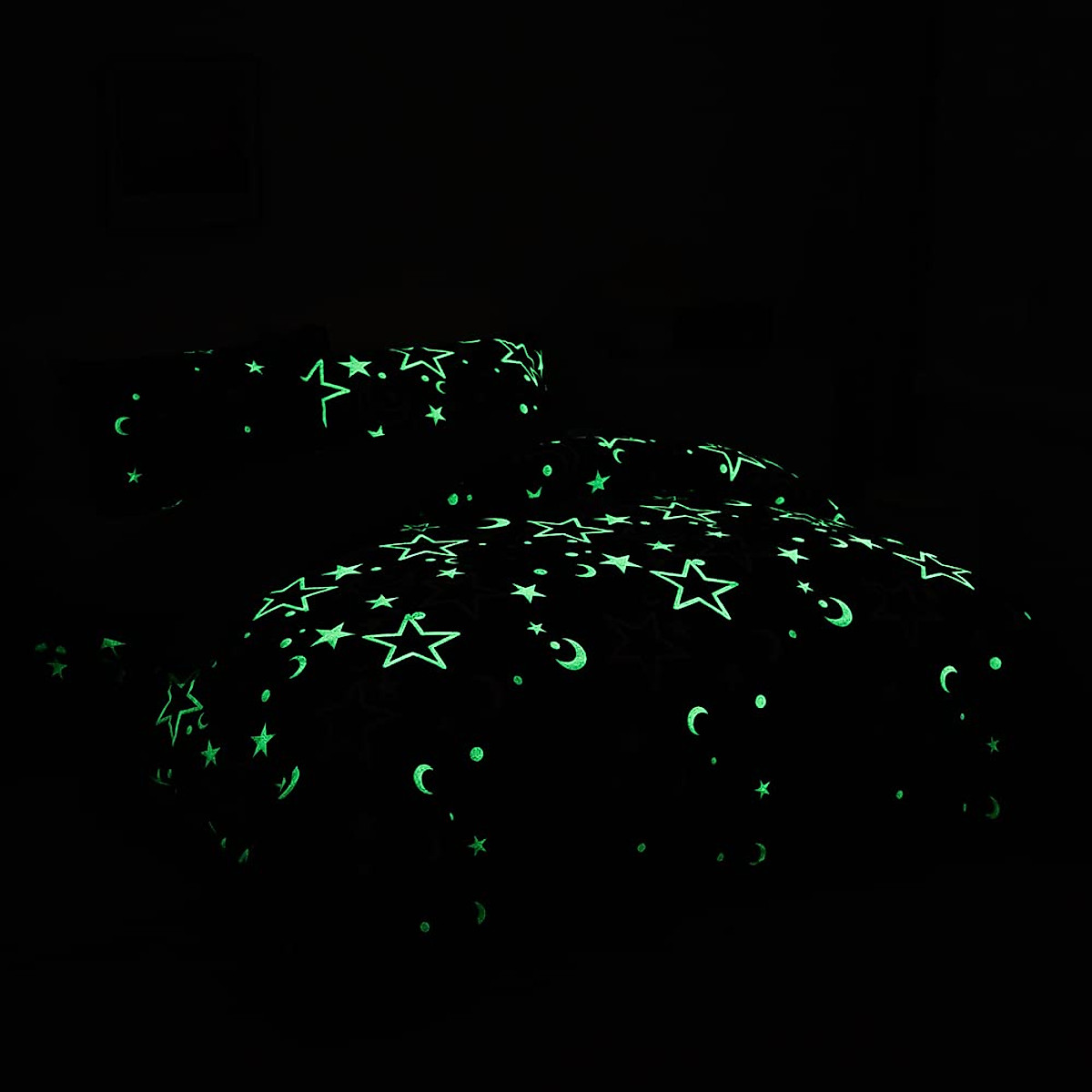 Feelyou Galaxy Glow in The Dark Duvet Cover for Girls Kids Queen Purple Universe Starry Night Bedding Set Super Soft Outer Space Stars Moon Comforter Cover Set Girl Bedroom Glow Decor Bedspread Cover