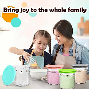 YQL Creami Pints and Lids - 4 Pack,Creami Pint Containers Ice Cream Containers 16oz Compatible with Ninja NC201 NC200 Series Ice Cream Maker Dishwasher Safe