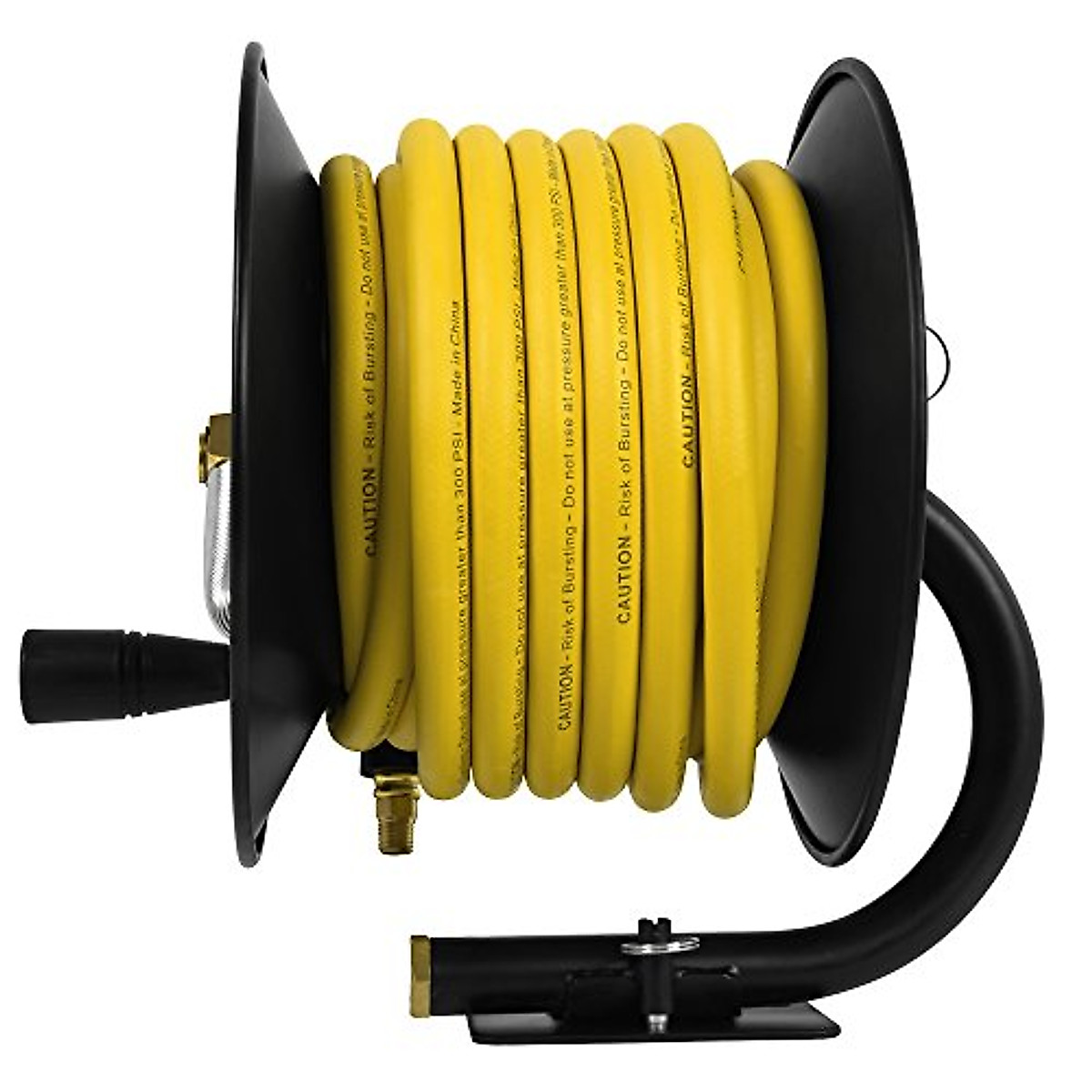 DEWALT DXCM024-0348 3/8" x 50' Manual Hose Reel with Rubber Hose , Yellow