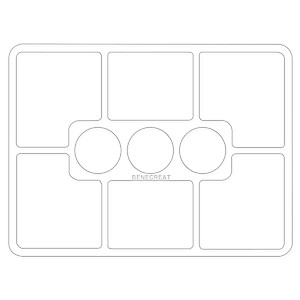 BENECREAT 9 Pocket Acrylic Valet Tray Router Templates for Woodworking 15×11.2×0.2inch Clear Router Inlay Template Rectangle Acrylic Router Jig DIY Wood Craft Tools Tracing Guide