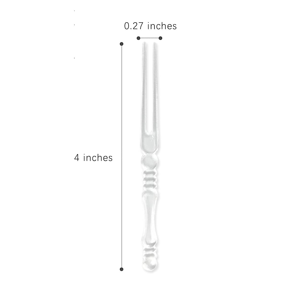 Ouliget Disposable Clear Plastic Fruit Forks,Mini Cake Forks,Tasting Appetizer Forks, Dessert Forks Party Supplies,4 Inches,80 Pieces.