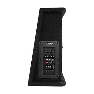 DS18 SB12A 12 Inches Shallow Subwoofer Enclosure with Built in Amplifier – Car Audio All in One Amplifier and Subwoofer Bass Package 700 Watts Power – Great Stealth Car Subwoofer in Box with Amp
