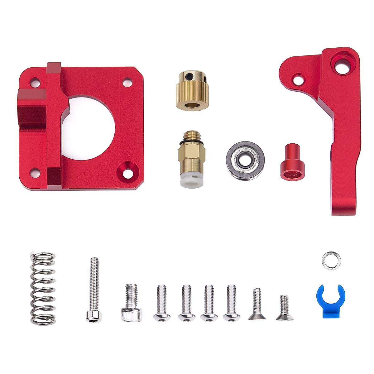 LONGER 3D 0.4mm Red Metal Extruder Aluminum for 1.75mm Filament Suit for LK1 / LK4 / LK4 Pro / LK5 Pro, Also Supporting Other 3D Printers