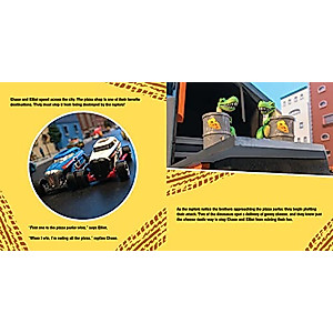 Hot Wheels City: Pizza Party Peril!: Car Racing Storybook with 45 Stickers for Kids Ages 3 to 5 Years