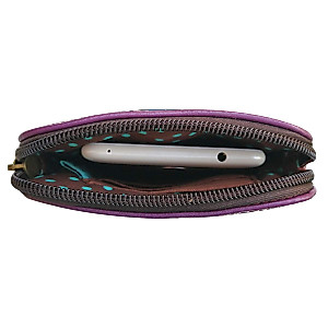 Chala Group Elephant Collection Faux Leather Cross Body Bag (Purple Elephant)