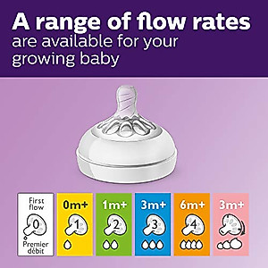 Philips Avent Natural Baby Bottle, Pink, 9oz, 4pk, SCF013/48