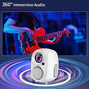 4K Projector with 5G WiFi and Bluetooth,Android TV Projector 1080P Full HD 4K Supported, Projector for Outdoor Use,500 ANSI Lumen 300" Screen,Smart Projector with Apps for iPhone/HDMI/USB