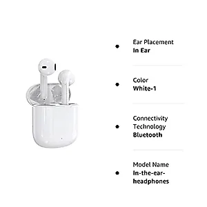Wireless Earbuds, Bluetooth 5.0 Earbud Earphones Wireless Bluetooth with Charging case, Ear Bud & in-Ear Headphones IPX6 Waterproof, Wireless Ear Buds with Mic Auto Pairing for iPhone/Samsung/Android