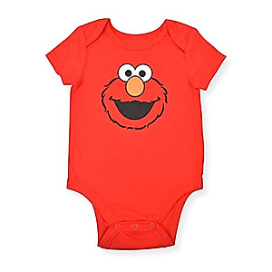 Sesame Street Baby Boys 5 Pack Short Sleeve Bodysuit for Newborn and Infants