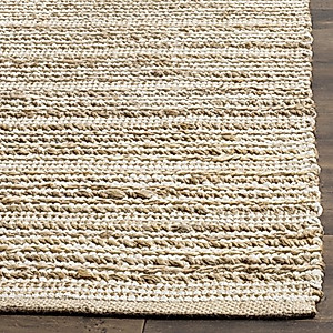 SAFAVIEH Cape Cod Collection 8' x 10' Natural/Ivory CAP851G Handmade Flatweave Jute Area Rug