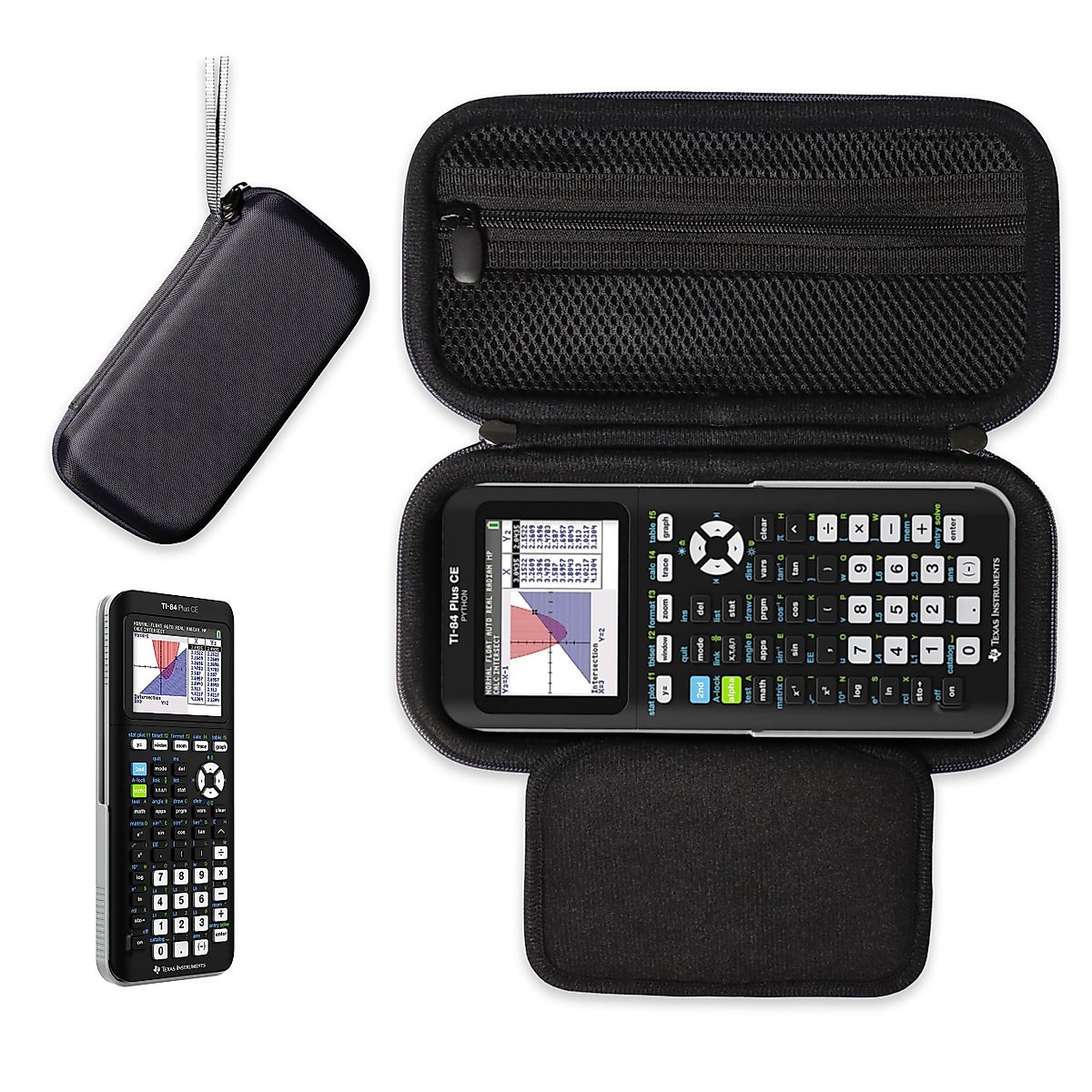 CaseSack Graphing Calculator Case for Texas Instruments TI84 Plus, TI84, TI83, TI89, TI-Nspire CXII/TI Nspire CX CAS/TI Nspire CX, Stationary mesh Pocket, Pen/Pencil Holder