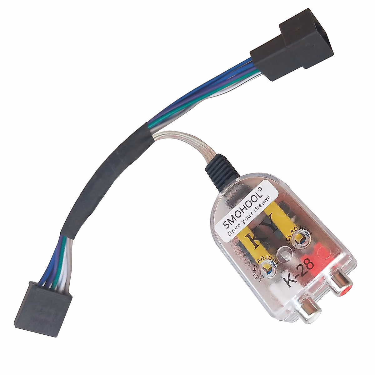 SMOHOOL Radio System Amp Subwoofer Amplifier Wire Harness Adapter Interface with Impedance Converter for Toyota Camry Tacoma Sienna RAV4 Avalon Tundra Corolla