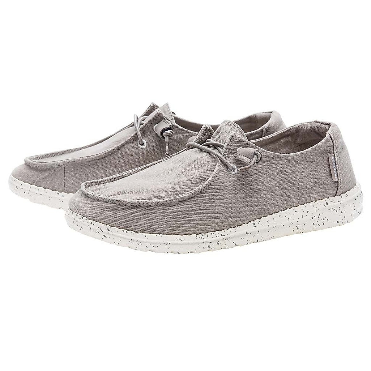 Hey Dude Women's Wendy Grey Size 6 | Women’s Shoes | Women’s Lace Up Loafers | Comfortable & Light-Weight