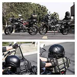 Rhinowalk Motorcycle Luggage Net Cargo Net Helmet Luggage Net with Adjustable Metal Hooks for Motorcycles and Bicycles