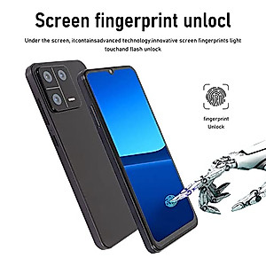 Dilwe M13 4G Unlocked Cellphone, 6.53in HD Screen Smartphone, 4G 5GWIFI Dual SIM Slots Mobile Phone, 6GB RAM 128GB ROM, Face ID Unlocked Mobile Phone for Android12, M13-Black