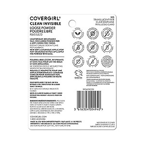 COVERGIRL Professional Loose Finishing Powder, Translucent Fair, 0.7 Fl Oz, Sets Makeup, Controls Shine, Won't Clock Pores, Small Compact, Lightweight Formula